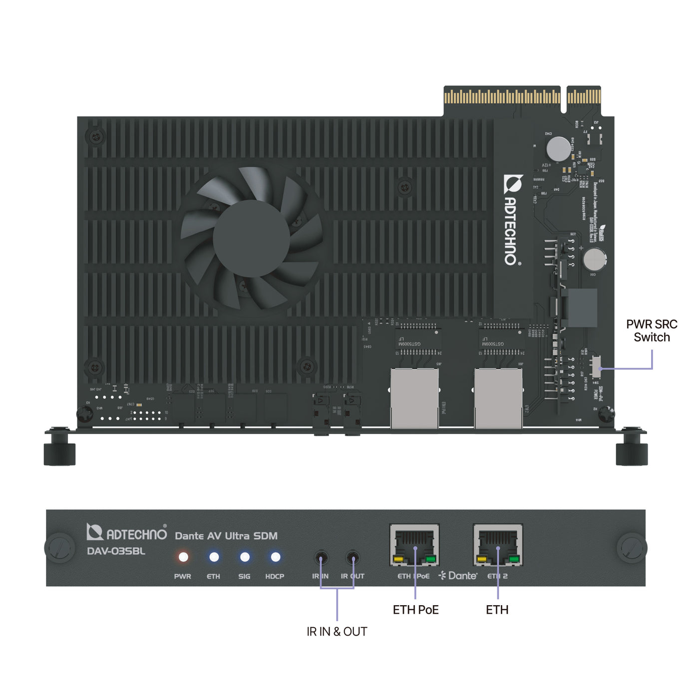 ADTECHNO DAV-03SBL Dante AV Ultra スマートディスプレイモジュール - 業務用撮影・映像・音響・ドローン専門店 ...