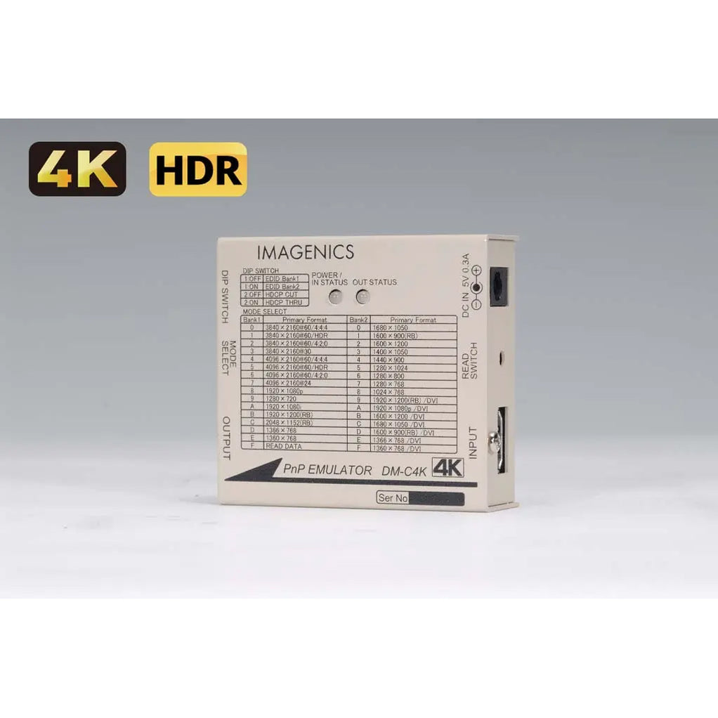 IMAGENICS DM-C4K HDMIプラグアンドプレイ エミュレーター - 業務用撮影・映像・音響・ドローン専門店 システムファイブ